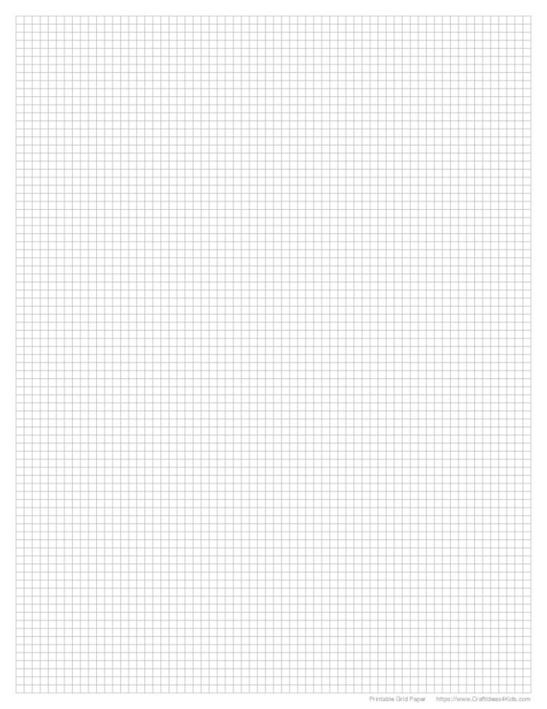Printable Graph Paper – Grid Spacing 8 Lines Per Inch – Craft Ideas for ...